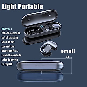 Over Ear Open Ear Earbuds Wrap Around with Ear Hook Wireless Bluetooth Bone Conduction Headphones Out of Ear Running Earbuds with Earhooks Sport Workout Earclip Wireless Bluetooth