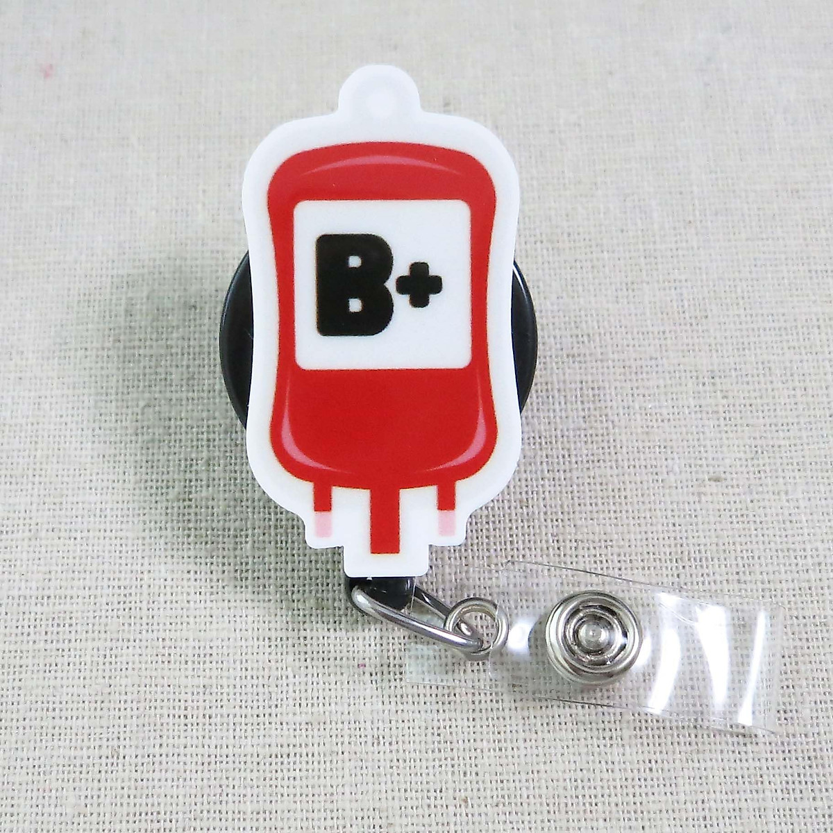Be Positive Phlebotomist ID Holder - Transfusion Nurse Badge Reel - Cute Nursing Badge Clip - Be Positive Hematology Phlebotomy Badge Holder - Cute Nurse Gift