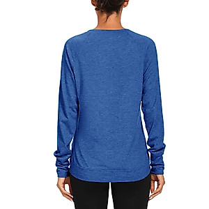 Muzniuer Long Sleeve Yoga Tops for Women-Long Sleeve Shirts for Women Long Sleeve Sports Running Fitness Clothes SkyBlue L