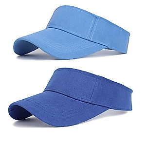 Unisex Sports Sun Visor Hats Open Top Bingo Run Visors Hat for Tennis Golf Travel Summer Beach Pool (Colorful Set, 10)