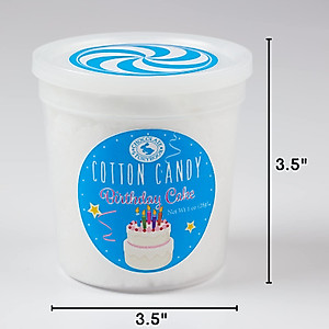 Birthday Cake Cotton Candy Favors (Gift Set of 10) - Unique Ideas for Holidays, Birthdays, Celebrations, Party Favors