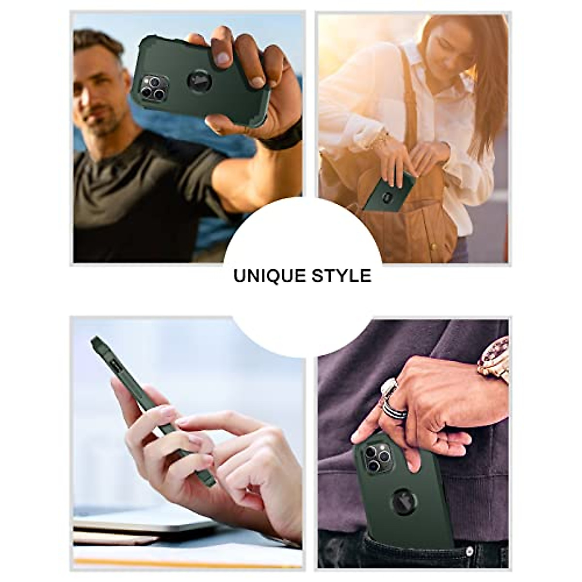 BENTOBEN Compatible with iPhone 11 Pro Max Case, Heavy Duty Rugged Shockproof 3 in 1 Hybrid Hard PC Soft Rubber Bumper Anti Slip Phone Cover for iPhone 11 Pro Max 6.5", Midnight Green