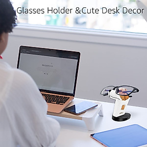 VIPbuy Handmade Dog Pattern Wood Carving Glasses Spectacle Holder Stand Sunglasses Display Rack Home Office Desk Décor Christmas Gift