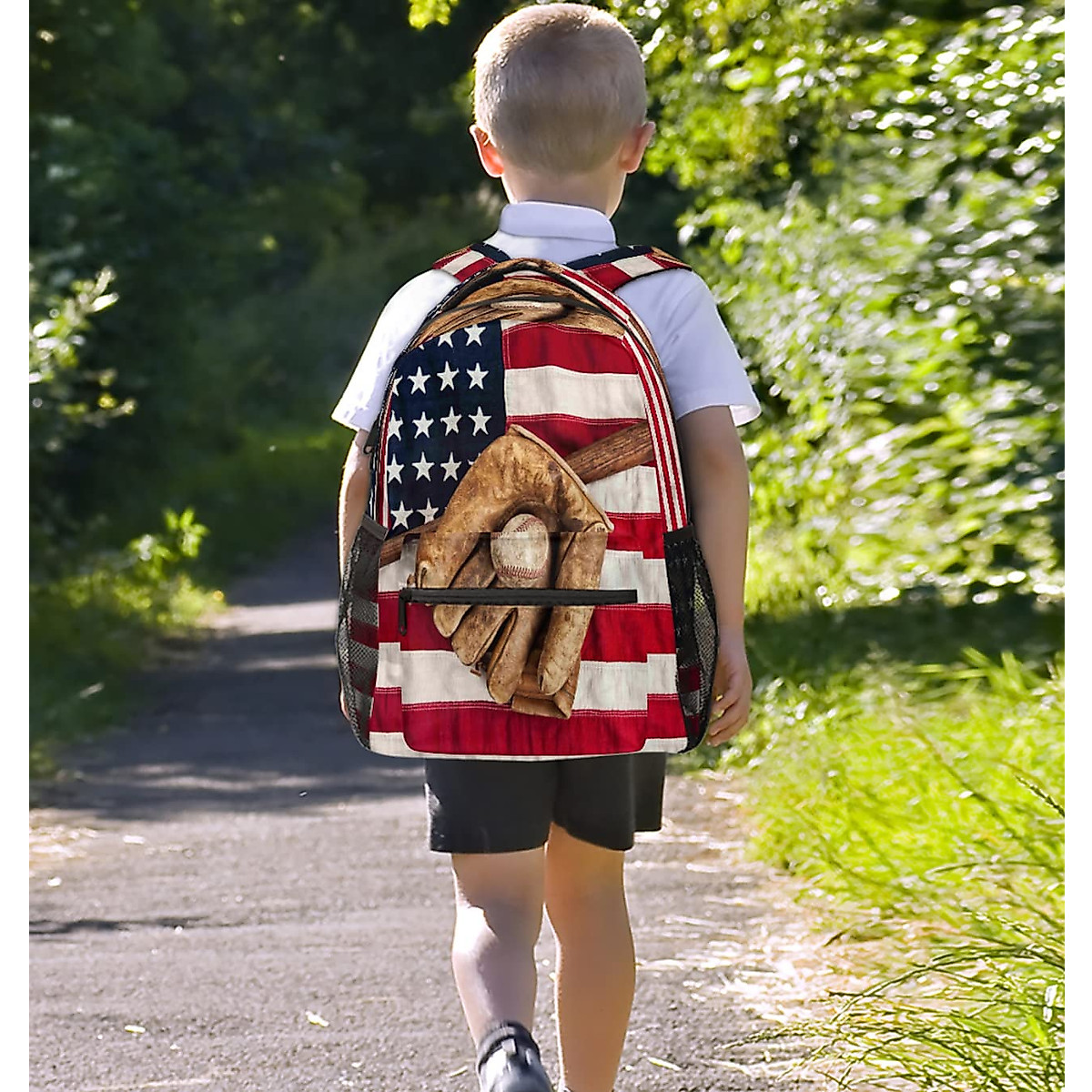 Baseball Backpacks Large 18 Inch Bookbag Shoulder School Computer Hiking Gym Travel Casual Travel Daypack