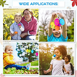 HyDren 24 Pieces Easter Egg and Spoon Race Game Egg Spoon Race Game Sets Egg and Spoon Relay Game Easter Eggs Hunt Game Outdoor Lawn Games