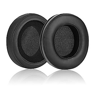 JARMOR Replacement Memory Foam & Protein Leather Ear Cushion Pads Cover for Razer Kraken X, Kraken X Ultralight, Kraken X Lite Over-Ear Headphones ONLY - Oval ( Black )