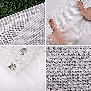 ALBN-Shading net Patio Shade Netting HDPE UV Protection with Eyelet Fits Outdoor Balcony Garden Plant Cover (Color : White, Size : 2x4m)