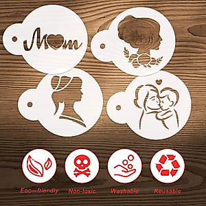 20 Pieces Father's Day Cookie Stencil Set Reusable Cake Baking Templates for Cookie Cupcake Fondant DIY Crafts Theme Party Decoration Supplies