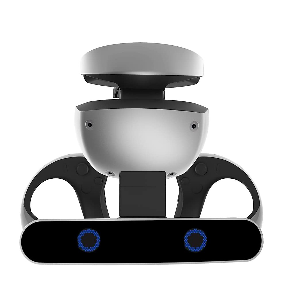 VR Controller Charging Dock and Headset Storage Stand Bracket for PS VR2,VR Display Holder with Charger Station,Smart LED Light