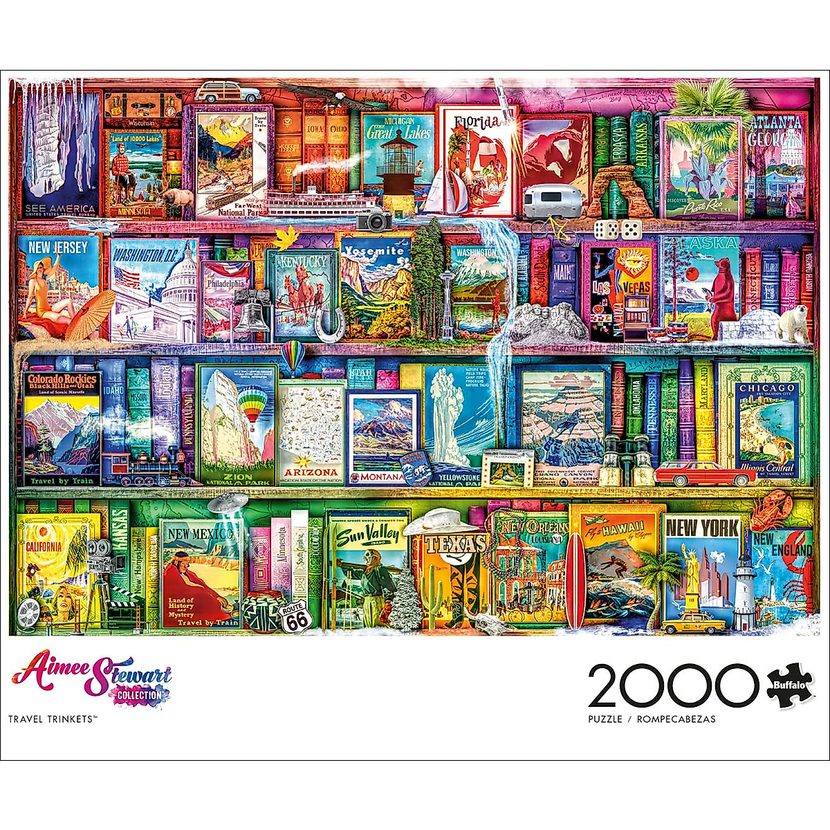 Buffalo Games - Aimee Stewart - Travel Trinkets - 2000 Piece Jigsaw Puzzle