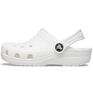 Crocs Kids' Classic Clog , White/White, 5 Big Kid