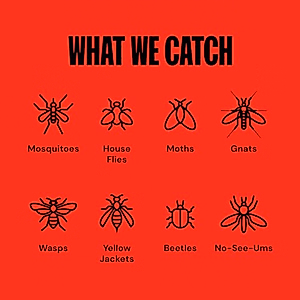 DynaTrap DT1130SR 1/2 Acre Mosquito & Flying Insect Outdoor Trap and Killer – Kills Mosquitoes, Flies, Wasps, Gnats, & Other Flying Insects - Bug Zapper Alternative - Black