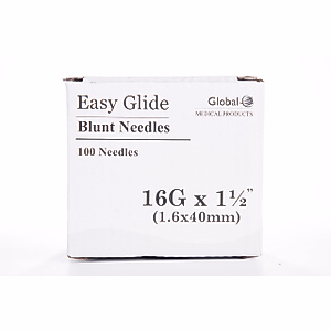 (Qty 100) 16 ga x 1-1/2" Dispensing Needle, Blunt Tip