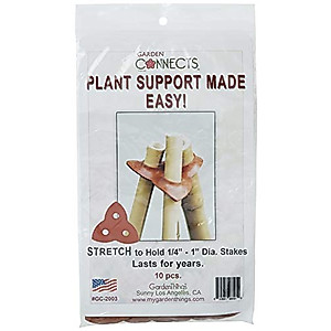 Garden Things GC-2003 Stretch Rubber Plant Stake Connecter, 3-Hole, Black