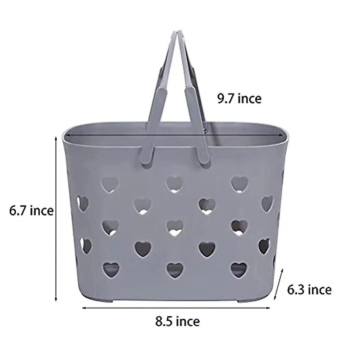 BTSEURY Storage Basket,Portable Shower Caddy Tote Plastic Storage Basket with Handle Box Organizer Bin for Bathroom