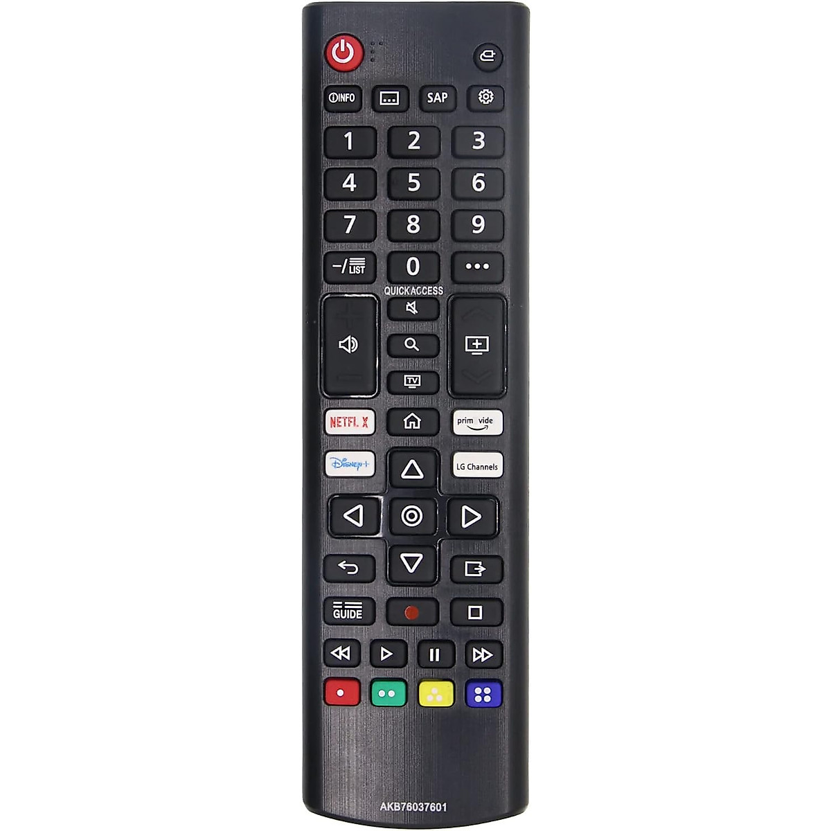 Replacement Remote Control for LG TV Remote LED OLED LCD Webos 4K 8K UHD HDTV HDR Smart TV with Netflix, Prime Video, Disney, LG Channels Button AKB76037601 43UP7000PUA 32LM627BPUA