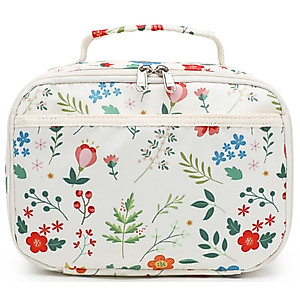 Kids Lunch Box Boys Girls Insulated Lunch Cooler Bag Reusable Lunch Tote Kit for School Travel(Flower)