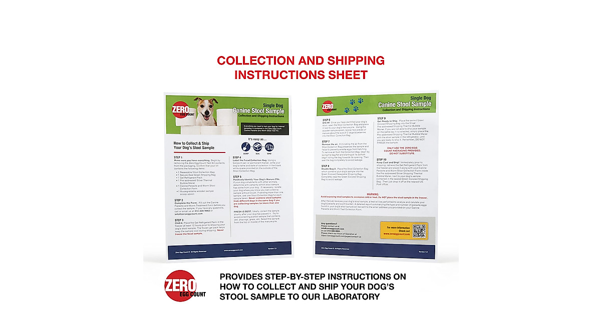 Dog Worm & Parasite Mail-In Stool Test Kit | Zero Egg Count