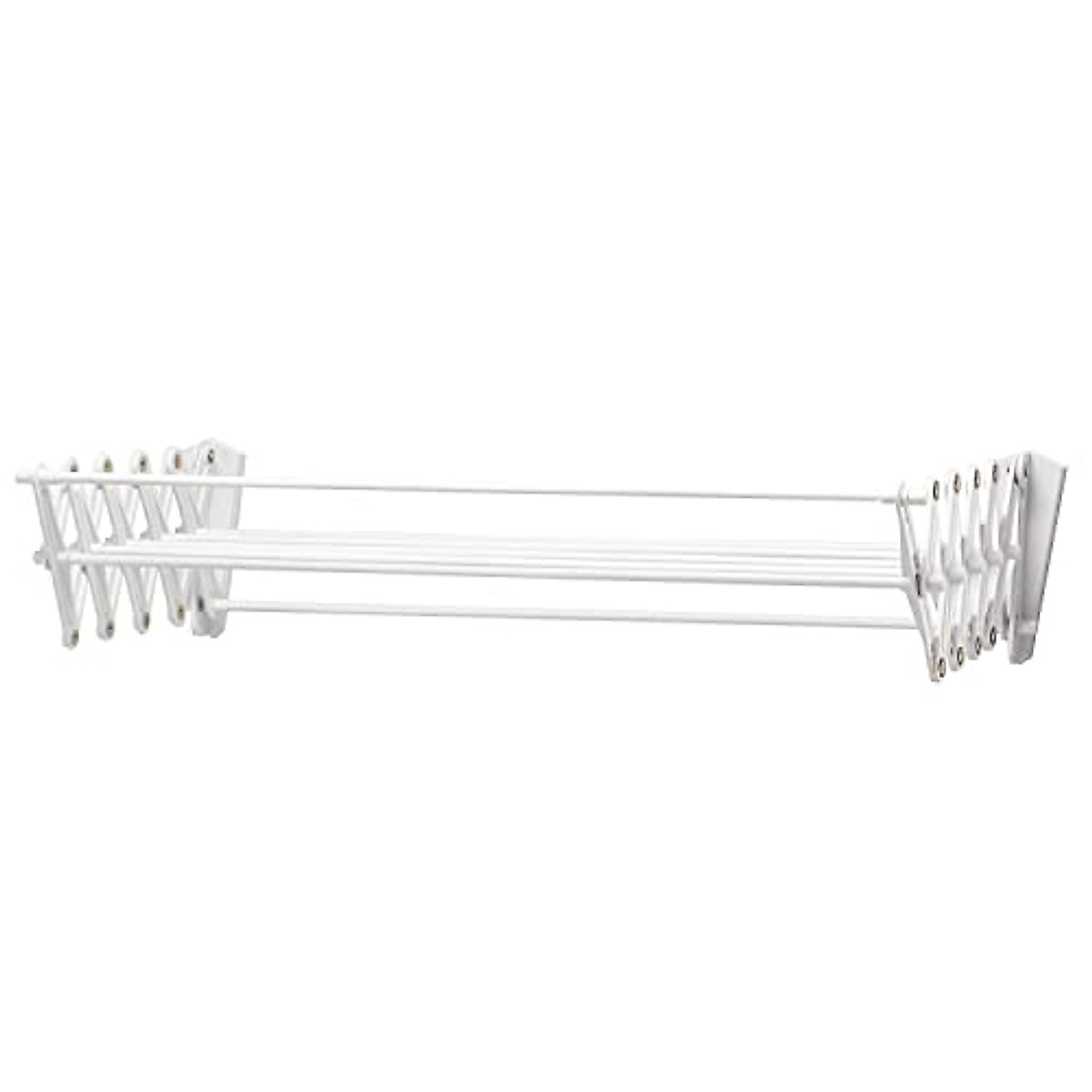 Woolite 24" Wide Collapsible Wall-Mount Drying Rack, Chrome
