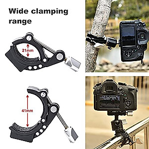 SUNWAYFOTO CC-01T Super Clamp with QR Plate for Phone,DJI OSMO ，Gopro Bike Clamp,Bike Phone Mount Clamp Adjustable