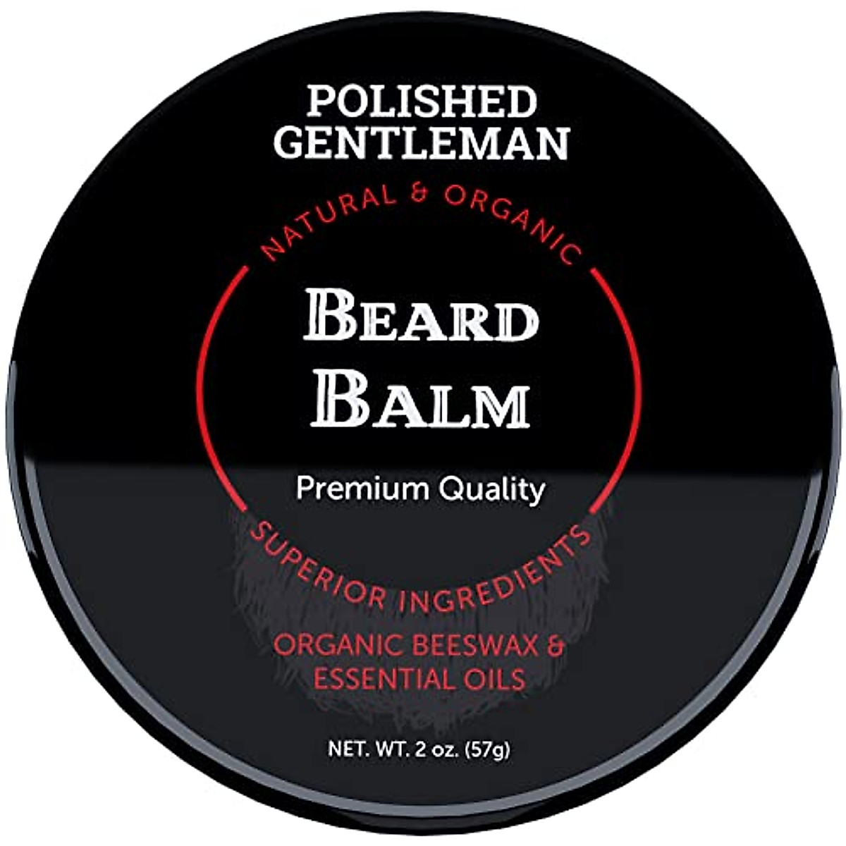 Beard Balm & Mustache Wax for Men - Beard Moisturizer with Organic Beeswax & Essential Oils - Hair Pomade & Hair Balm - Beard Polishes, Softener, Condition & Styling for Men's Grooming (2oz)