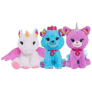Barbie 3 Piece Plush Pet Set with Unicorn, Unicorn Kitty & Princess Puppy Animal