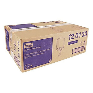 Tork 120133 Advanced Centerfeed Hand Towel, 1-Ply, 8 1/4"W x 11 4/5"L, White, 1000 per Roll (Case of 6 Rolls)