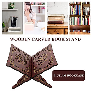 Wooden Quran Stand 11.4 x 8.2 Inches Stand Muslim Bible Holder Islam Foldable Rehal Bible Magazine Cookbook Rehal for Quran Display Holder Islam Religious Gift