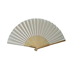 RAZZUM Folding Hand fansChinese Style Vintage Bamboo Hand Fan，Colorful Lace Silk Folding Flower Hand Held Fan for Dance Party Wedding Chinese Fans Fan (Color : Grey)
