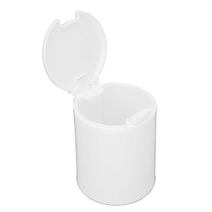 Cotton Swab Holder, Pop Up Window Dustproof Button Lid with Stickers Qtip Dispenser for Living Room Bathroom