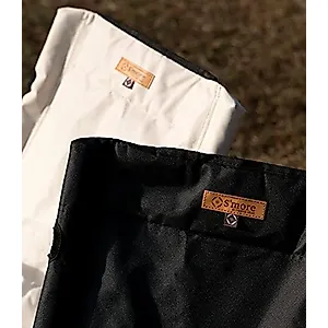 S'more Camping Aluminum High Armchair, Lightweight Folding Chair with Back Pocket, Portable Outdoor Chair with Carry Bag for Camping, Picnic, Fishing, Hiking, Sports Meeting, BBQ, Beach (Beige)