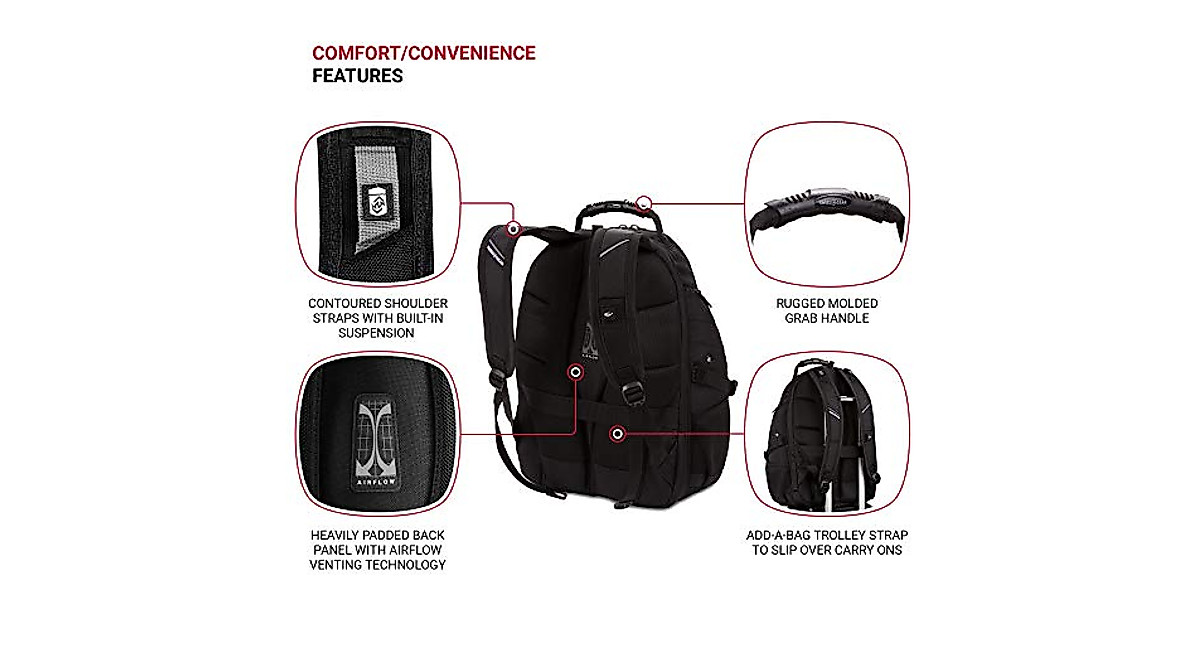 SwissGear 1900 Scansmart TSA Laptop Backpack - Black