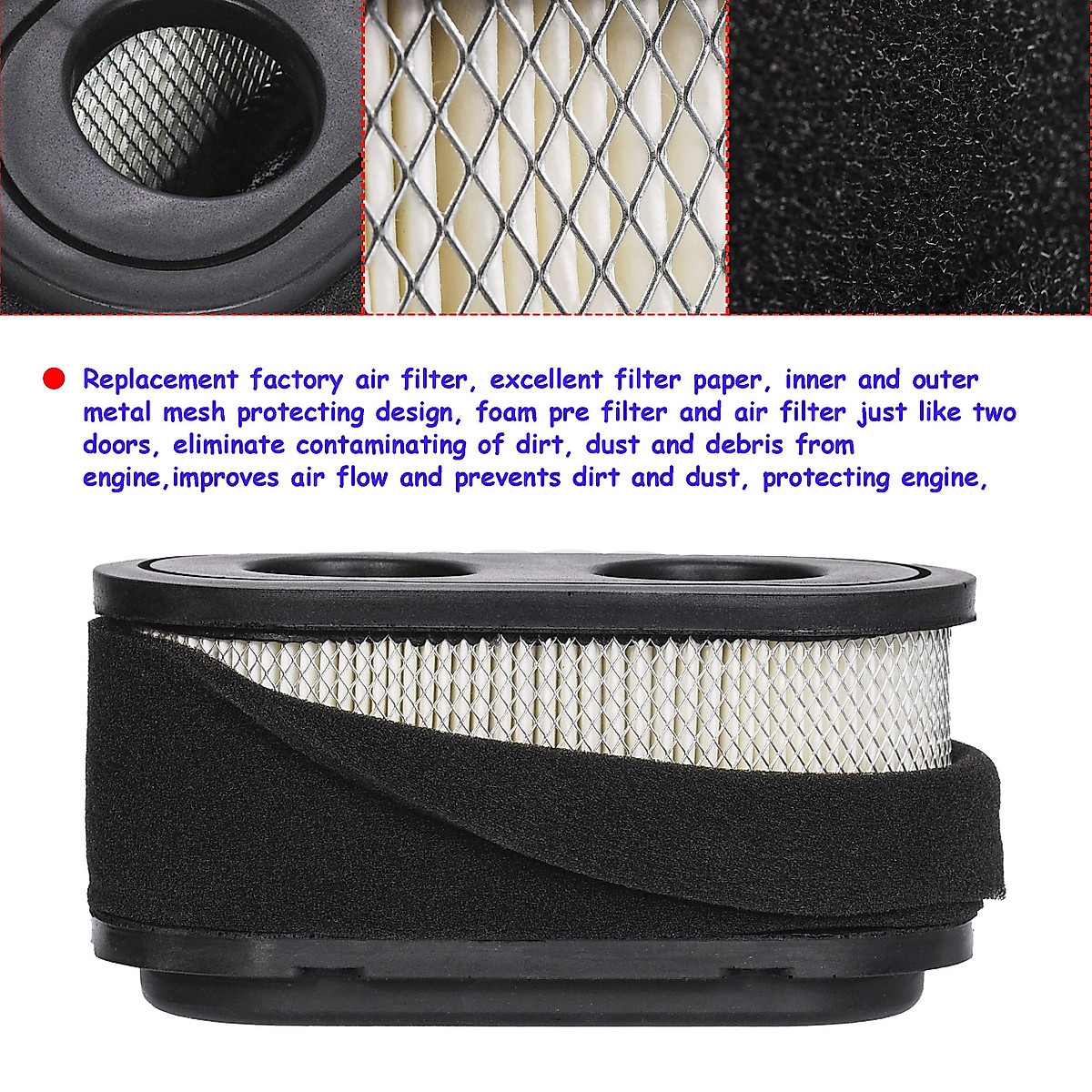 HIFROM 127-9252 Air Filter Cleaner 127-9288 Pre-Filter Fuel Filter Kit Compatible with Toro 74657 74661 74675 74680 74723 74760 74775 74784 74787 TimeCutter Riding Mower