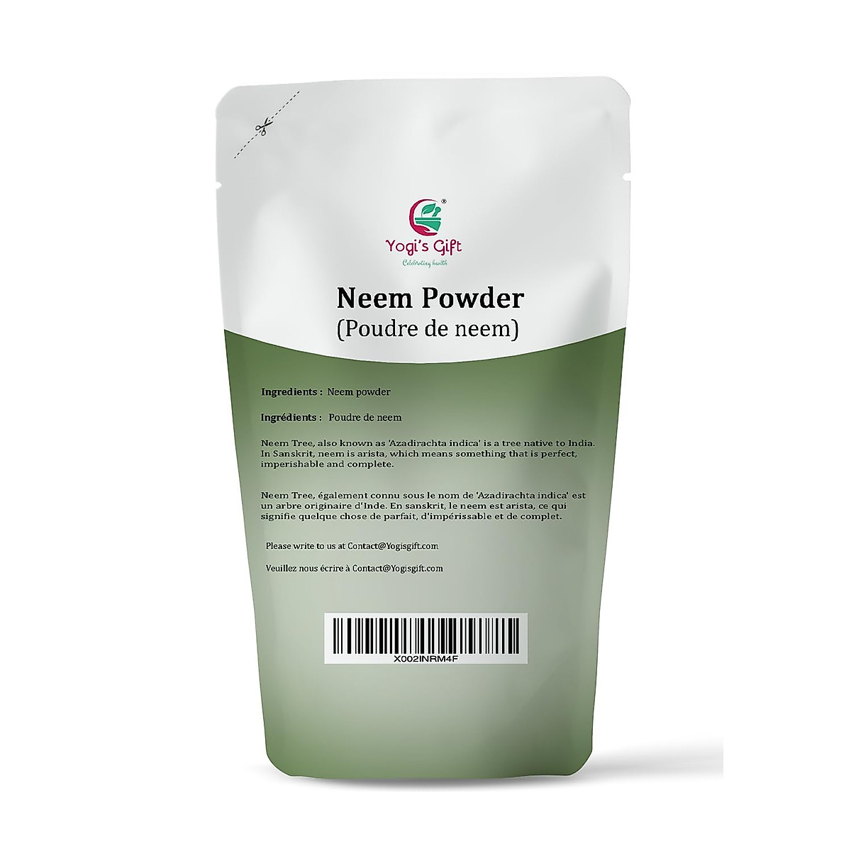 NEEM Powder 8 oz | Wild Crafted | Detoxifier | Support Skin Health & Hair Growth | 100% Pure Neem Leaf Powder | Azadirachta Indica by Yogi's Gift