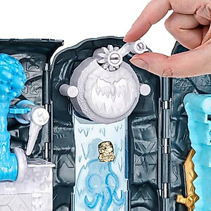 TREASURE X Lost Lands Skull Island Frost Tower Micro Playset, 15 Levels of Adventure. Survive The Traps and Discover 2 Micro Sized Action Figures. Will You Find Real Gold Dipped Treasure?