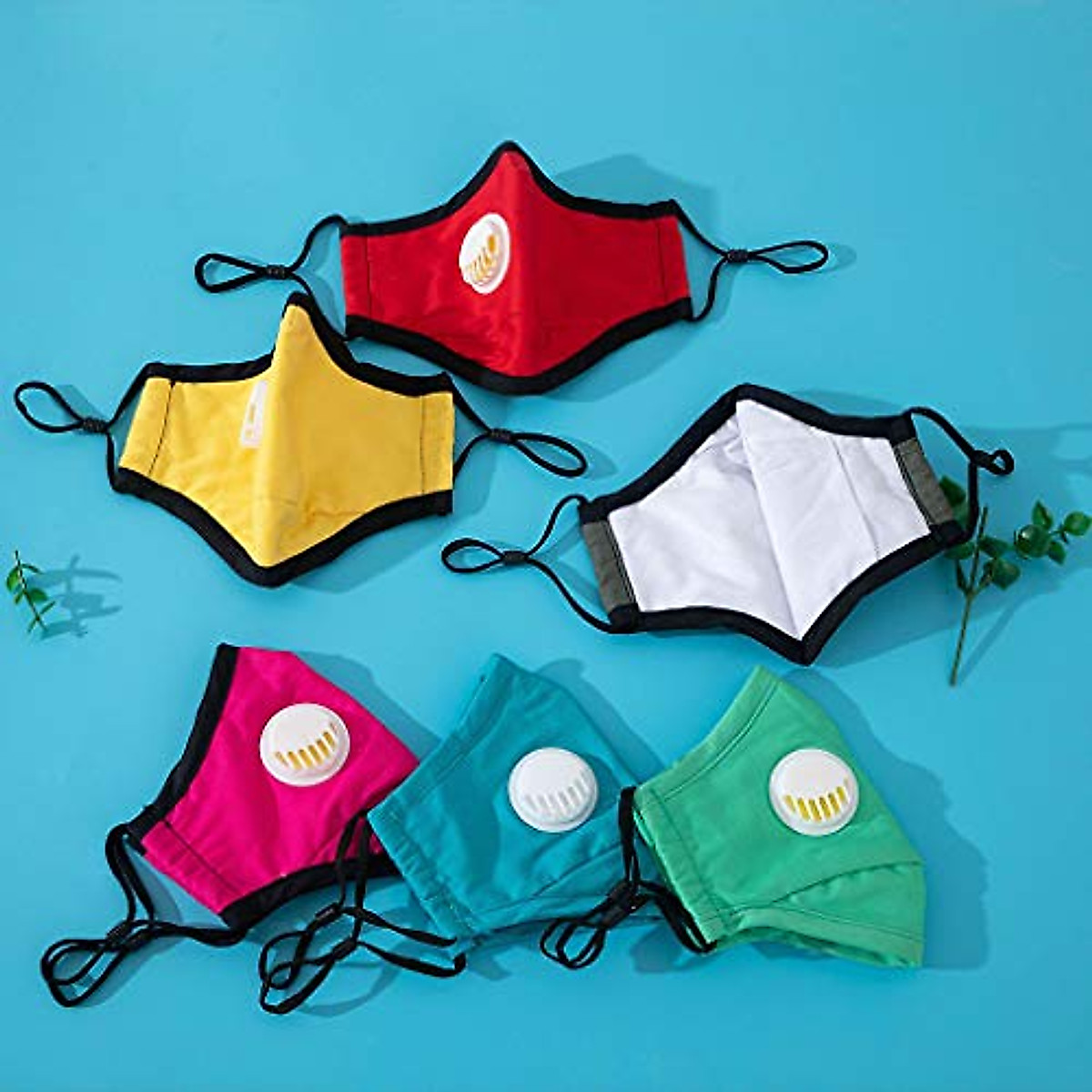 PENATE Children Solid Color Washable Adjustable Breathable Facemasks Inserted Gasket Cotton Mouth Scarf for Kids