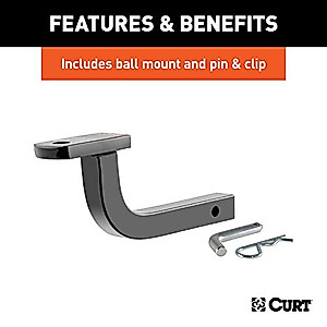 CURT 114003 Class 1 Trailer Hitch with Ball Mount, 1-1/4-In Receiver, Fits Select Hyundai Elantra GT