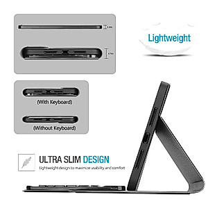 ProCase Keyboard Case for iPad Mini 7 (A17 Pro) 2024 / iPad Mini 6 2021, Detachable Wireless Keyboard Protective Cover Cases for 8.3 Inch iPad Mini 7th 6th Generation Gen Keyboard Case- Black