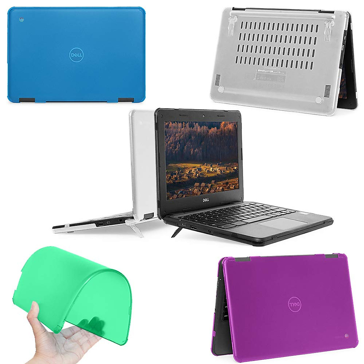 mCover Case Compatible for 2019~2022 11.6" Dell Chromebook 3100/3110 Education Clamshell (180 ° Hinge) Laptop ONLY (NOT Fitting Any Other Dell Models) - Blue