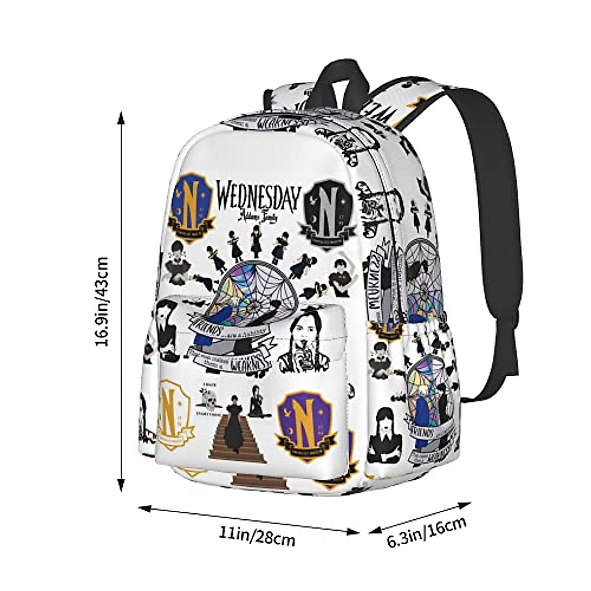 Wednesdoy Dance Backpack Bookbag bag 3d Casual Light Weight Wednesdoy Backpacks For Girls