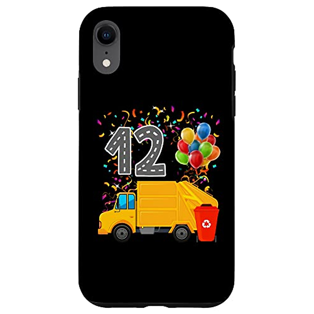 iPhone XR Happy 12 Birthday Rear Loader Garbage Truck Case