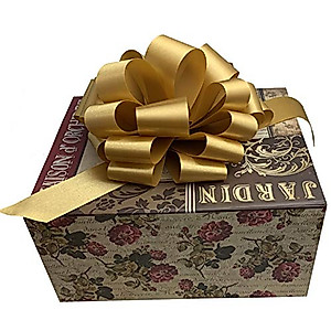 Gold, White, Green, Blue, Red Pull Bows for Gifts - 9" Wide, Set of 5, Easter, Presents, Gift Basket, Christmas, Birthday, Holiday Embellishments, Office, Fundraiser, Wreath, Swag, Decoration