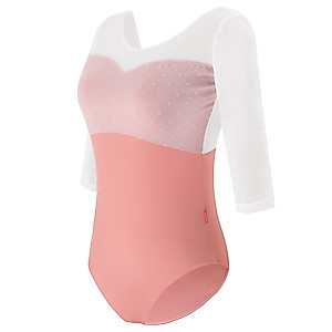 Daydance 3/4 Sleeve Women Leotards for Ballet, Dance, Gymnastics, Swim