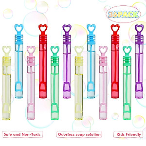 36 Pcs Bubbles Party Favors for Kids Mini Bubble Wands Bubble Party Favors Assortment Neon, Kids Summer Gifts, Fun Bubbles for Christmas Halloween Birthday Goodie Bags