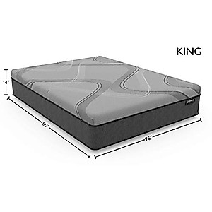 IceFloe Graphite Infusion Hybrid Mattress 14-inch - Flat Top, King, Medium