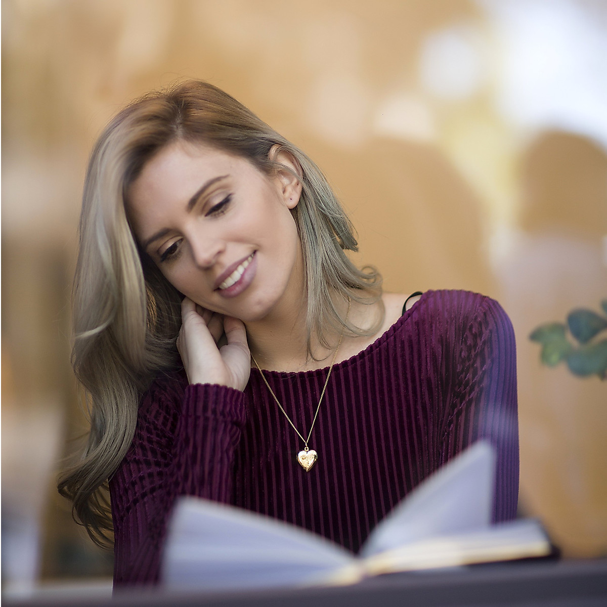 LIFETIME JEWELRY Photo Locket for Women and Girls [ Two Hearts ] - 20X More Real 24k Gold Plating Than Other Heart Locket Necklaces That Hold Pictures (Yellow Gold Pendant with 18" Chain)