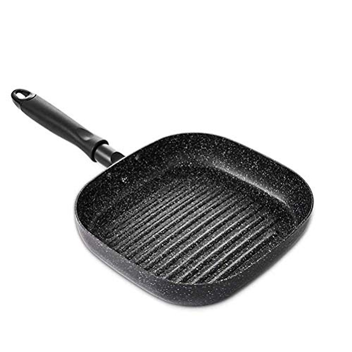 9in Aluminum Non-Stick Square Grill Pan Steak Fry Pans Multi-Function Snowflake Striped Frying Pan