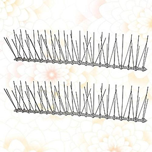 YARDWE 2pcs Bird Spikes Anti- Bird Nails Bird Repellent Metal Bird Deterant Spinners Stainless Steel Pigeon Spikes for Pigeon and Other Small Birds