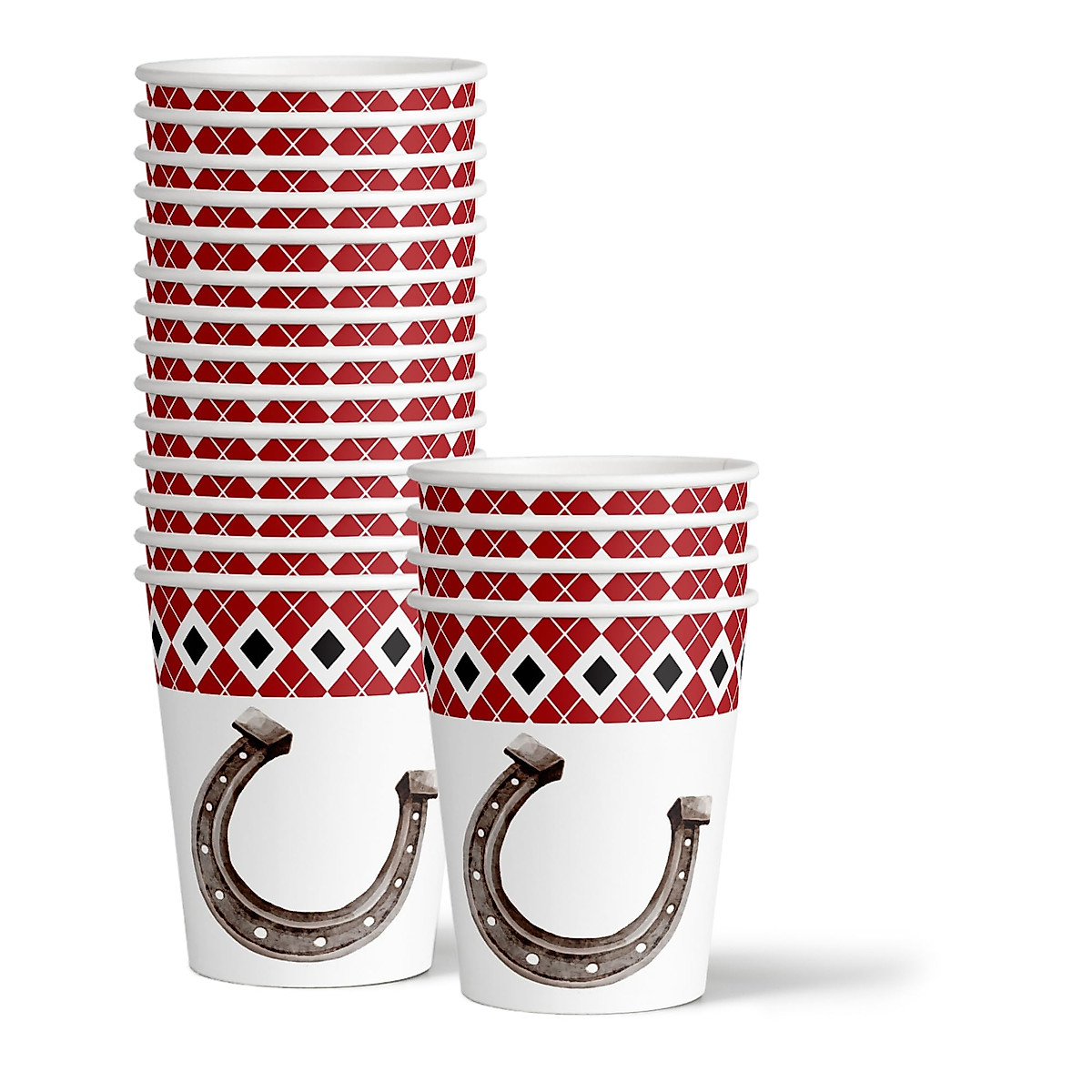 Derby Day Birthday Party Supplies - Kentucky Horse Racing Plates - Horse Bridal Shower - Tableware Set Includes Plates Napkins Cups - Kit for 16