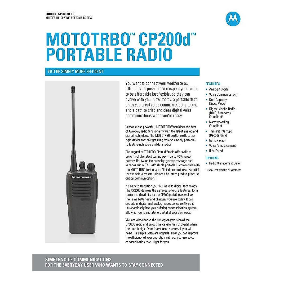 6 CP200D-G6-D HIGH PKG UHF Digital/Analog MotoTRBO Two-Way Radios (AAH01QDC9JA2) by Motorola-Solutions - Intended for Business Use